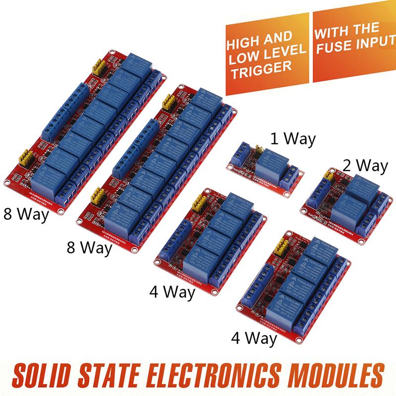 Buy 1/2/4/6/8-Way Relay Module 5V12V24V With Optocoupler Isolation Output High And Low Level ...