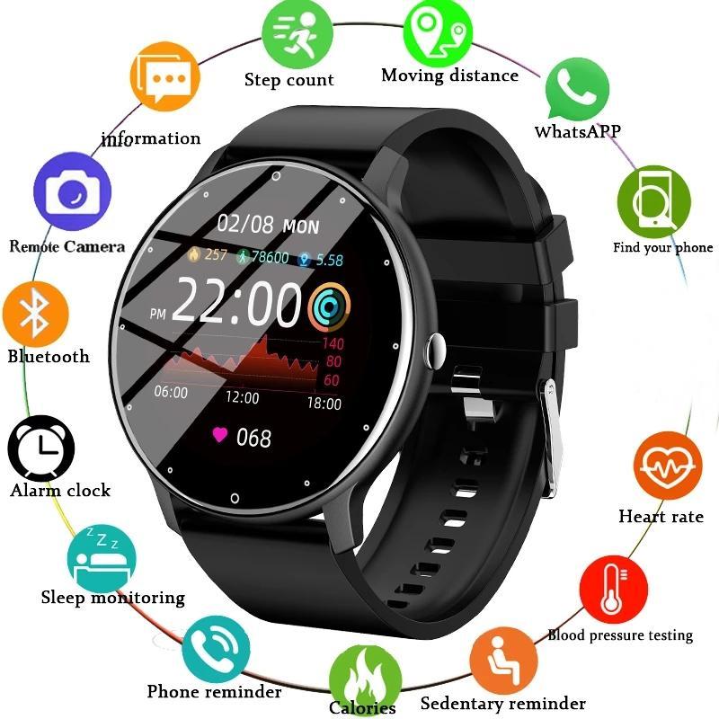 Buy 2022 New Ultrathin Smart Watch Men 1.3inch Full Touch Sport Fitness ...