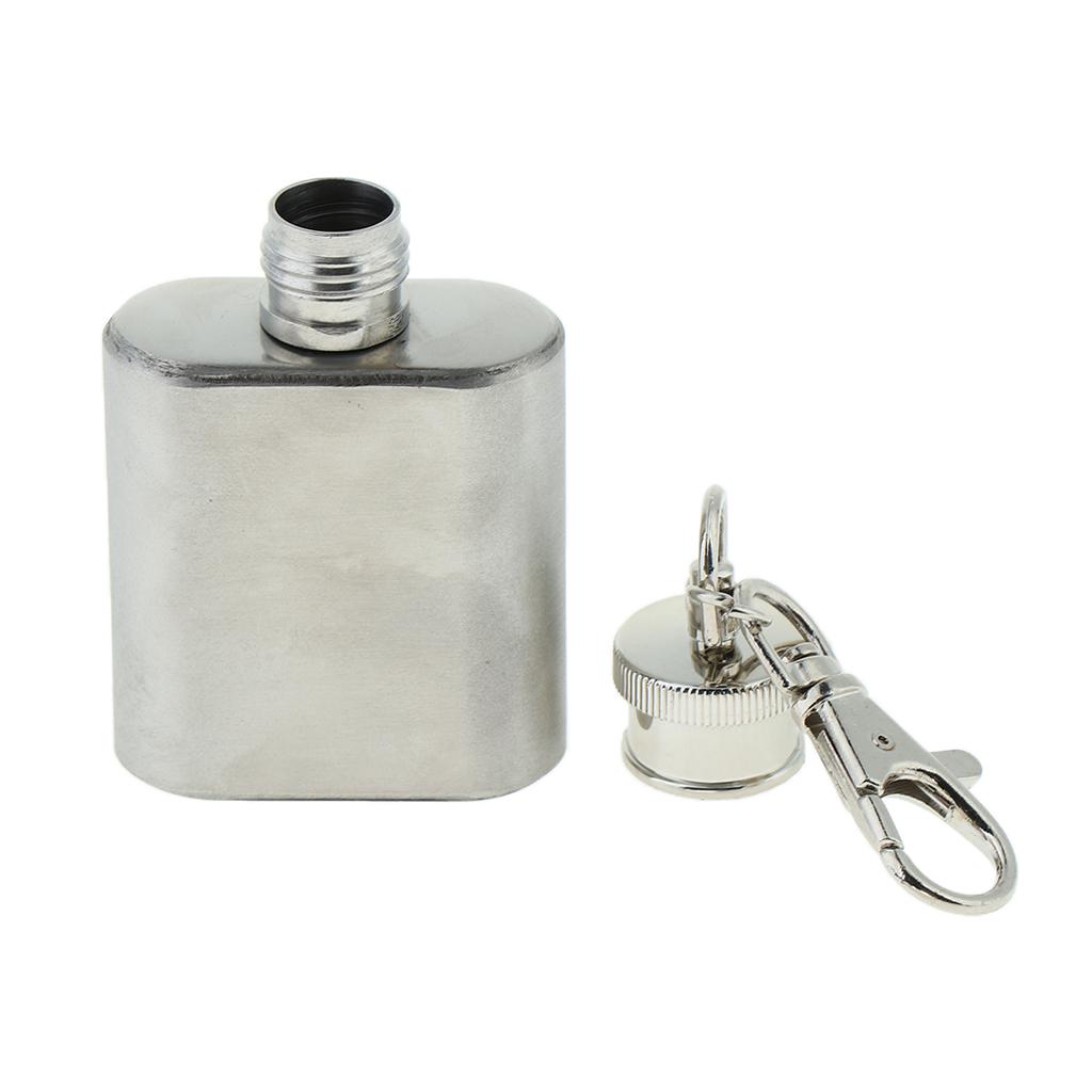 Buy Stainless Steel Liquor Flask with Keyring for Men Women, Portable ...