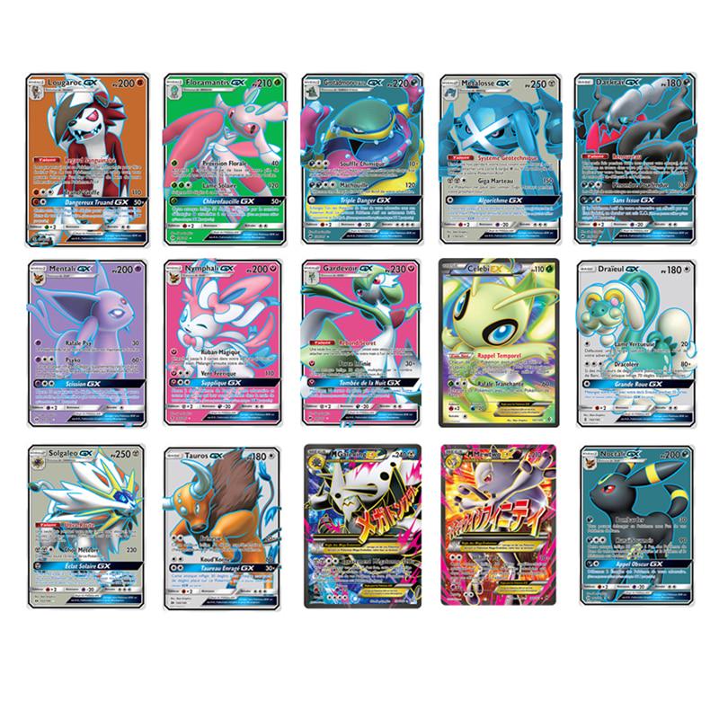 60pcs Pokemon Card 2019 French Pet Elf Battle 40GX 20EX Cards Pocket ...