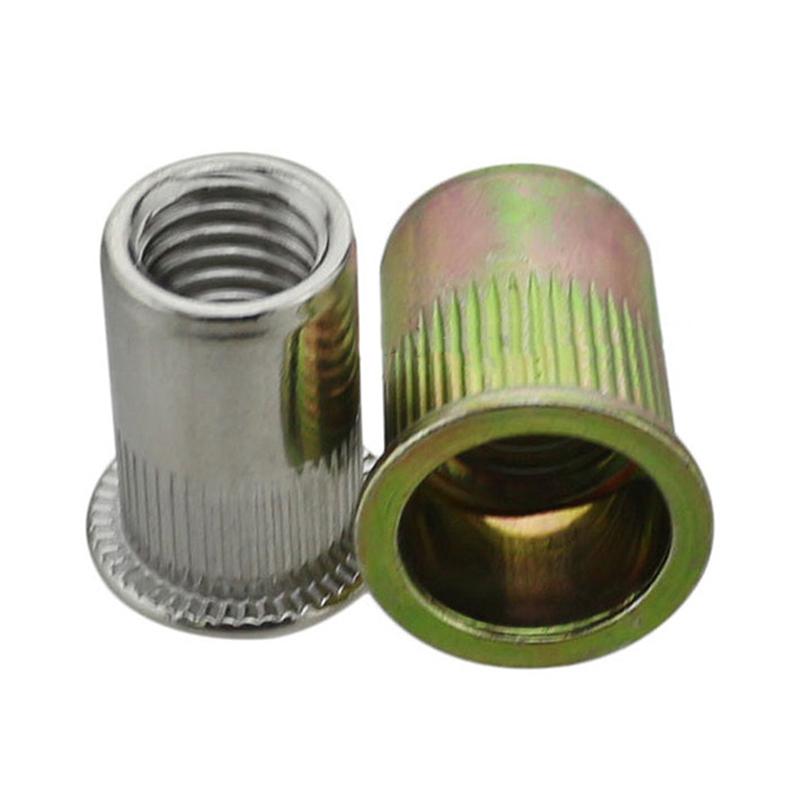 Buy 5/10Pcs Flat Head Rivet Nut M3 M4 M5 M6 M8 M10 M12 Rivnut Rivet ...