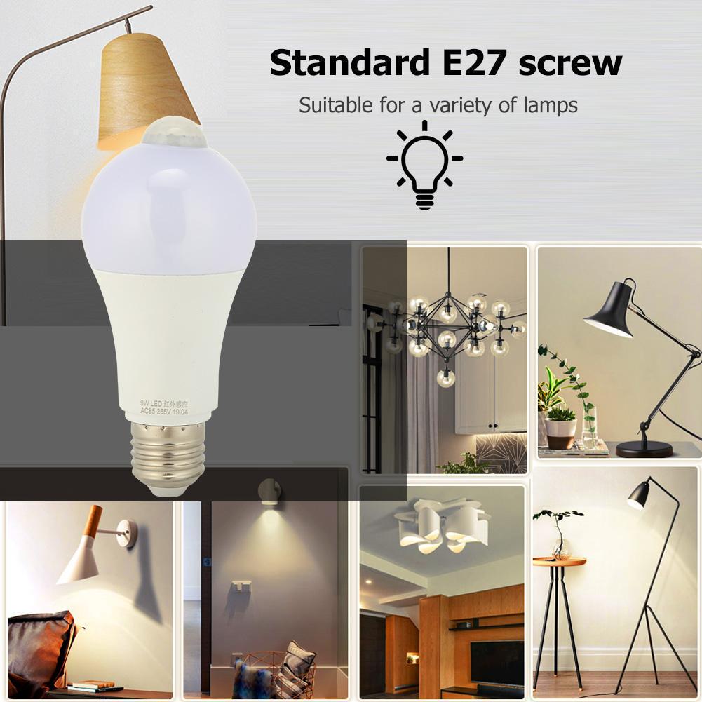 Buy LED PIR Bulb Motion Sensor Lamp 5/7/9/12W Night Light for Home ...