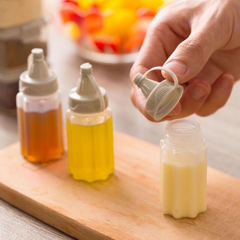 4Pcs Portable Seasoning Box Jam Squeeze Bottle Barbecue Bottle Kitchen ...