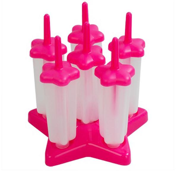 Buy 6-Cell Five-pointed Star Shaped Reusable DIY Frozen Ice Cream Pop ...