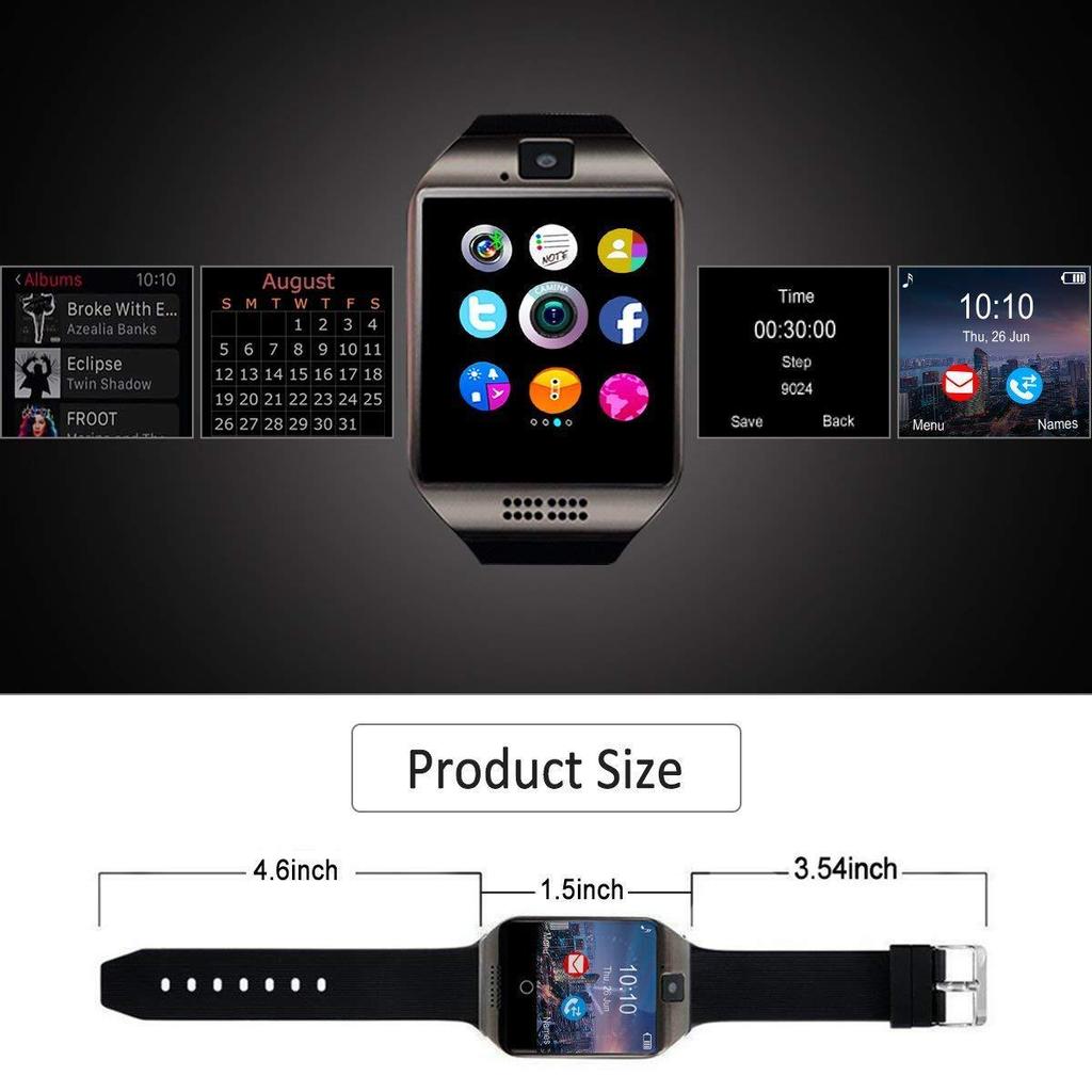 Buy The Q18 Relogio smartwatch with a 1.54 inch screen, a SIM-slot and ...