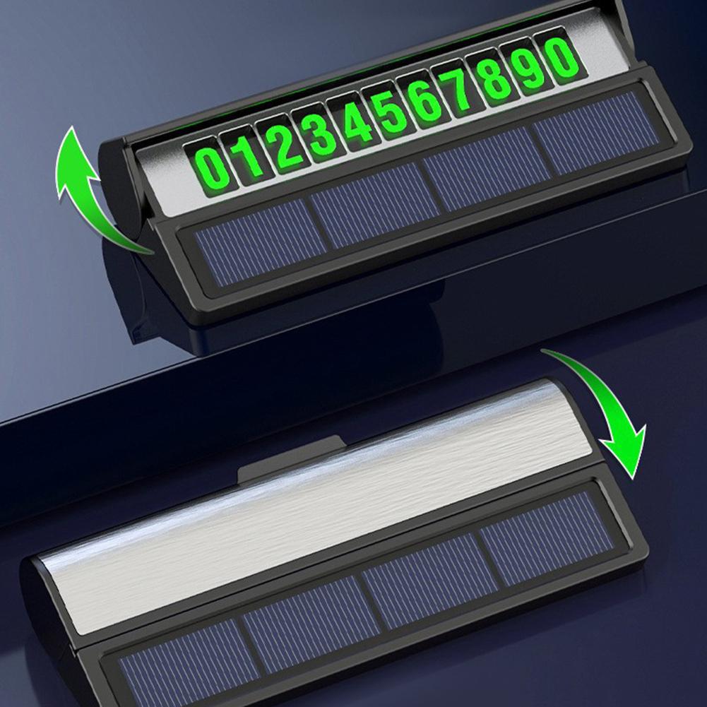Buy Solar Car Temporary Parking Number Plate Hidden Park Stop Sign ...