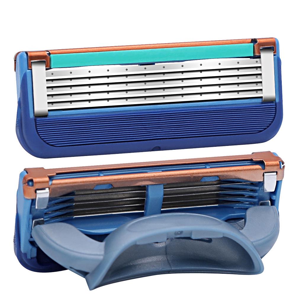 Buy Men Manual Shaving Razor Set 1 Shaver Handle + 12 Five Layer Blade ...