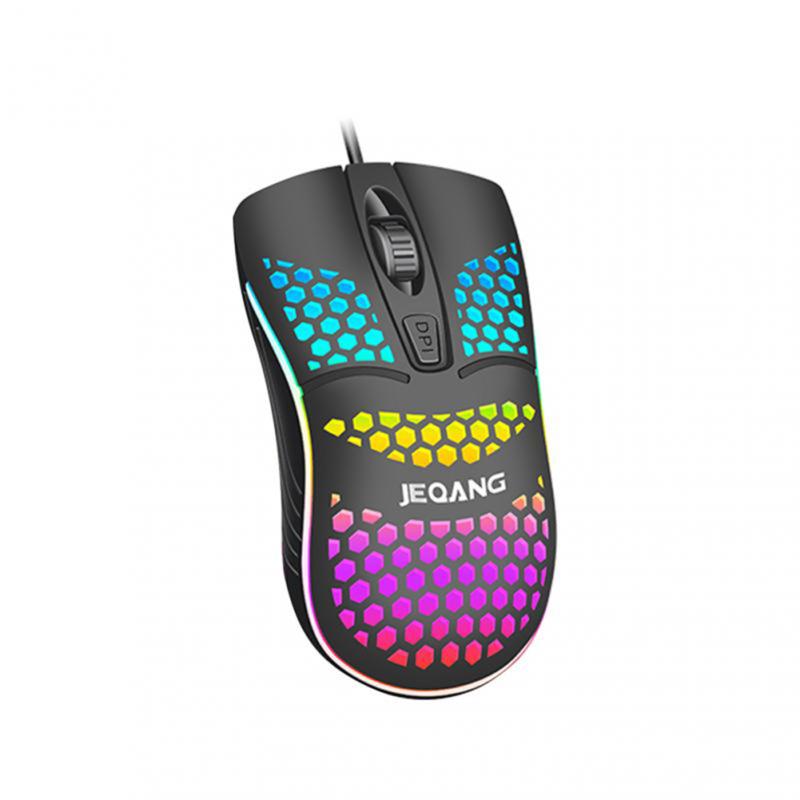 Buy Jieqiang G-102 Wired Mouse 4 Keys Honeycomb Hollowed Lightweight ...