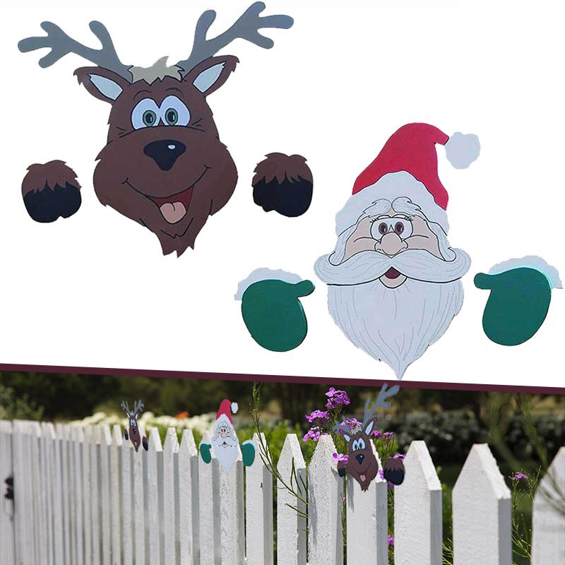 Buy Santa Claus Fence Christmas Decorations Outdoor Festivity To The ...