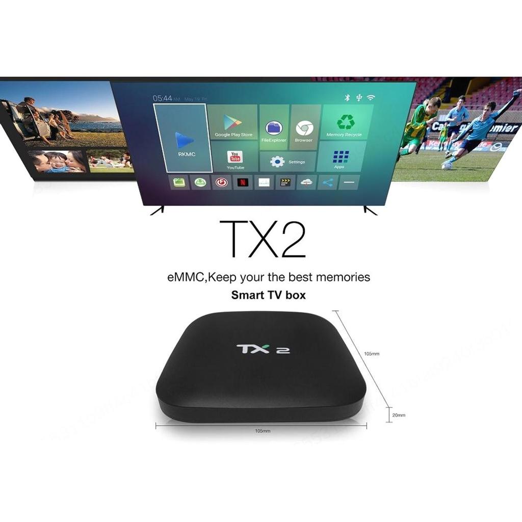 TX2 - R2 Android 6.0 TV Box 2.4GHz WiFi Rockchip 3229 4K 1GB/2GB RAM+ ...