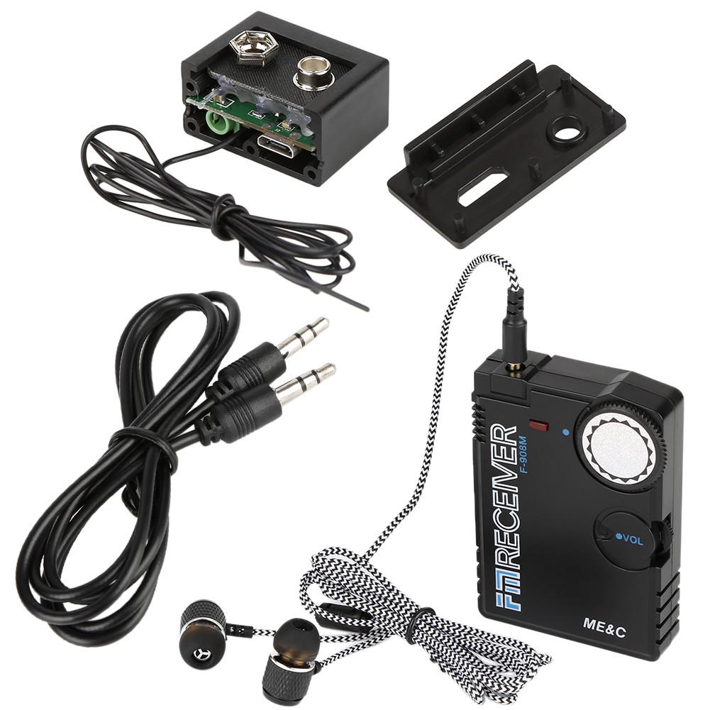 Buy Wireless F908 FM Transmitter Receiver Covert Audio Voice Device Ear ...