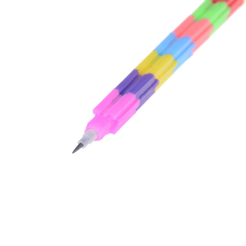 Buy 4 Pcs/Bag Creative Rainbow Multi-Function Building Block Pen Pencil ...