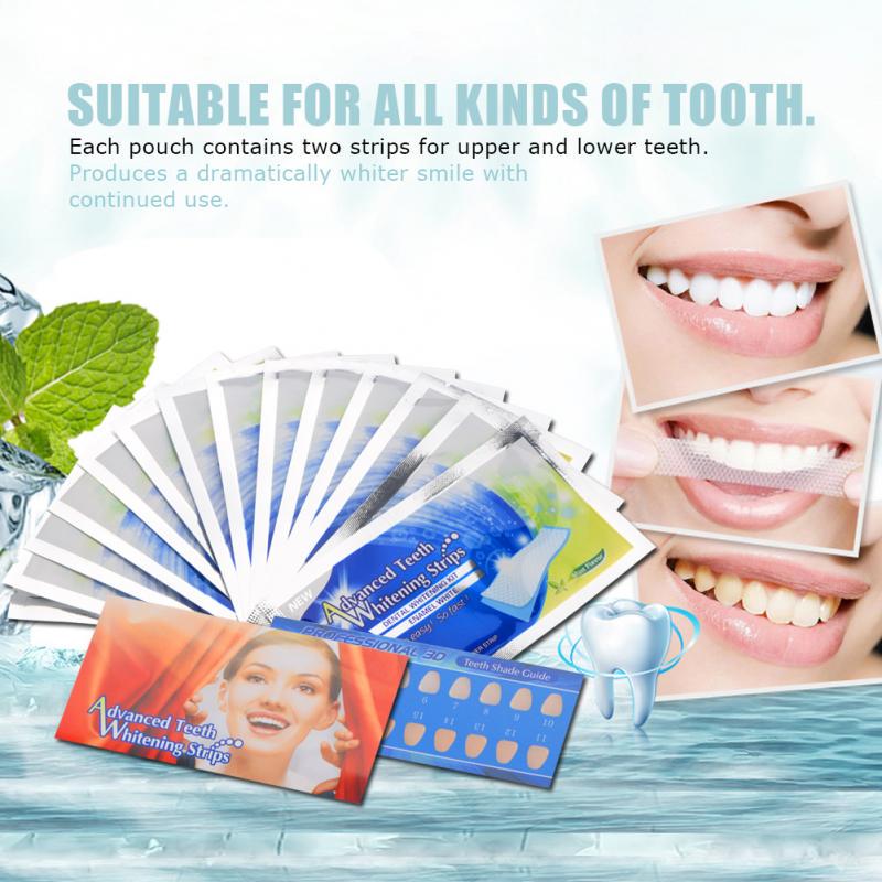 14 Pairs Lipstick Partner Tooth Bright Whitening Bleaching Whitestrip ...