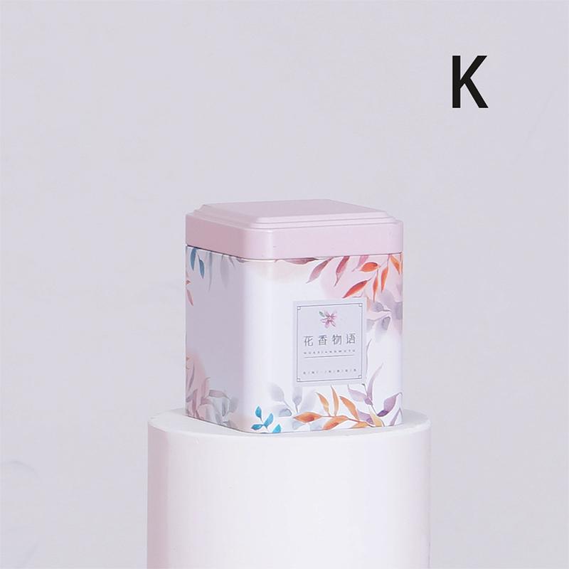 Tea Sealed Box Kitchen Storage Tin Square Can Candy Iron Canister ...
