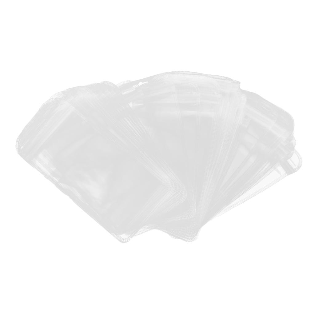 50pcs Clear Zip Lock Packaging Bag Self Adhesive Pouch with Hole 1 ...