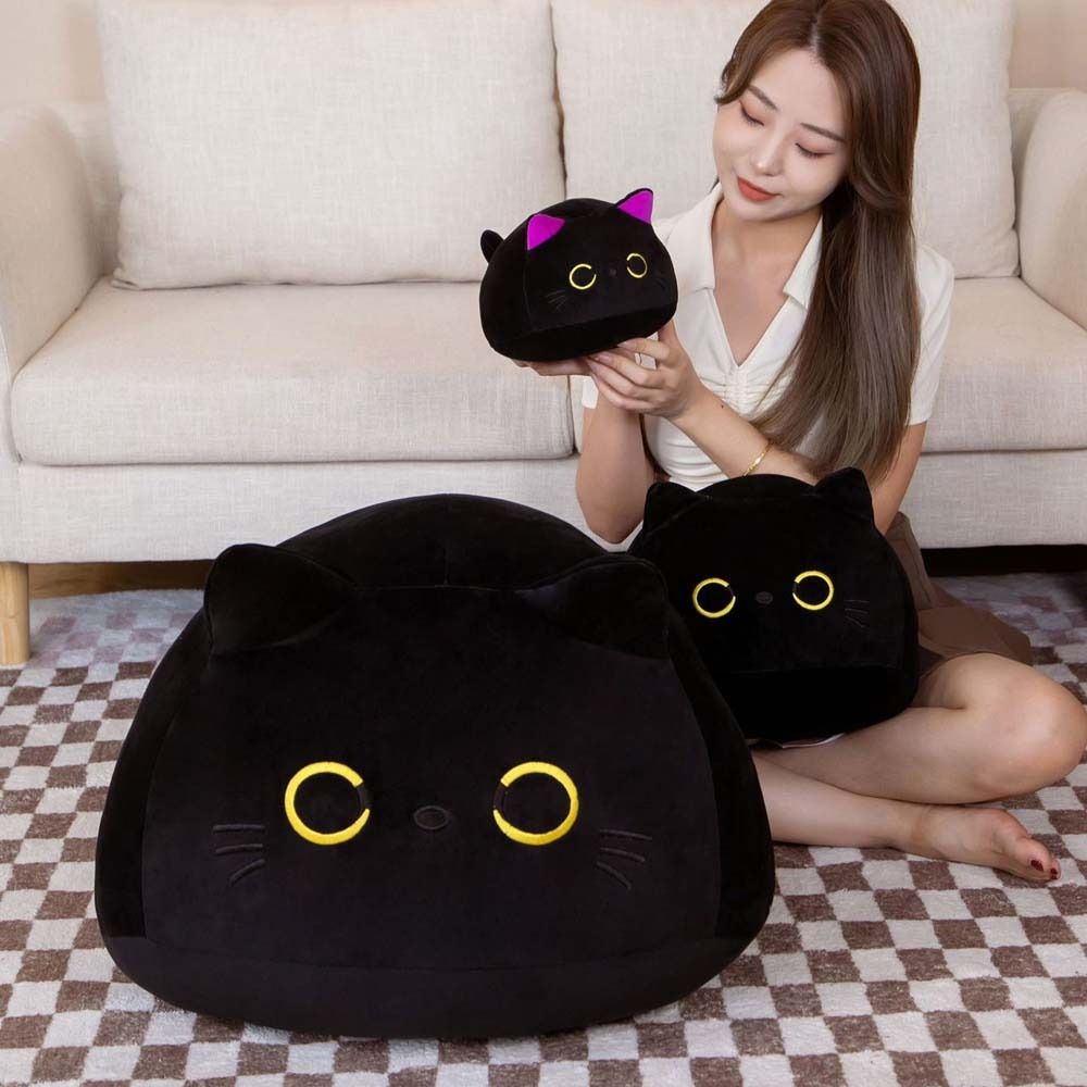 Plush Fuzzy Animal Plush Animal Toy Cat Plush Doll Black Cat Plush Toys ...
