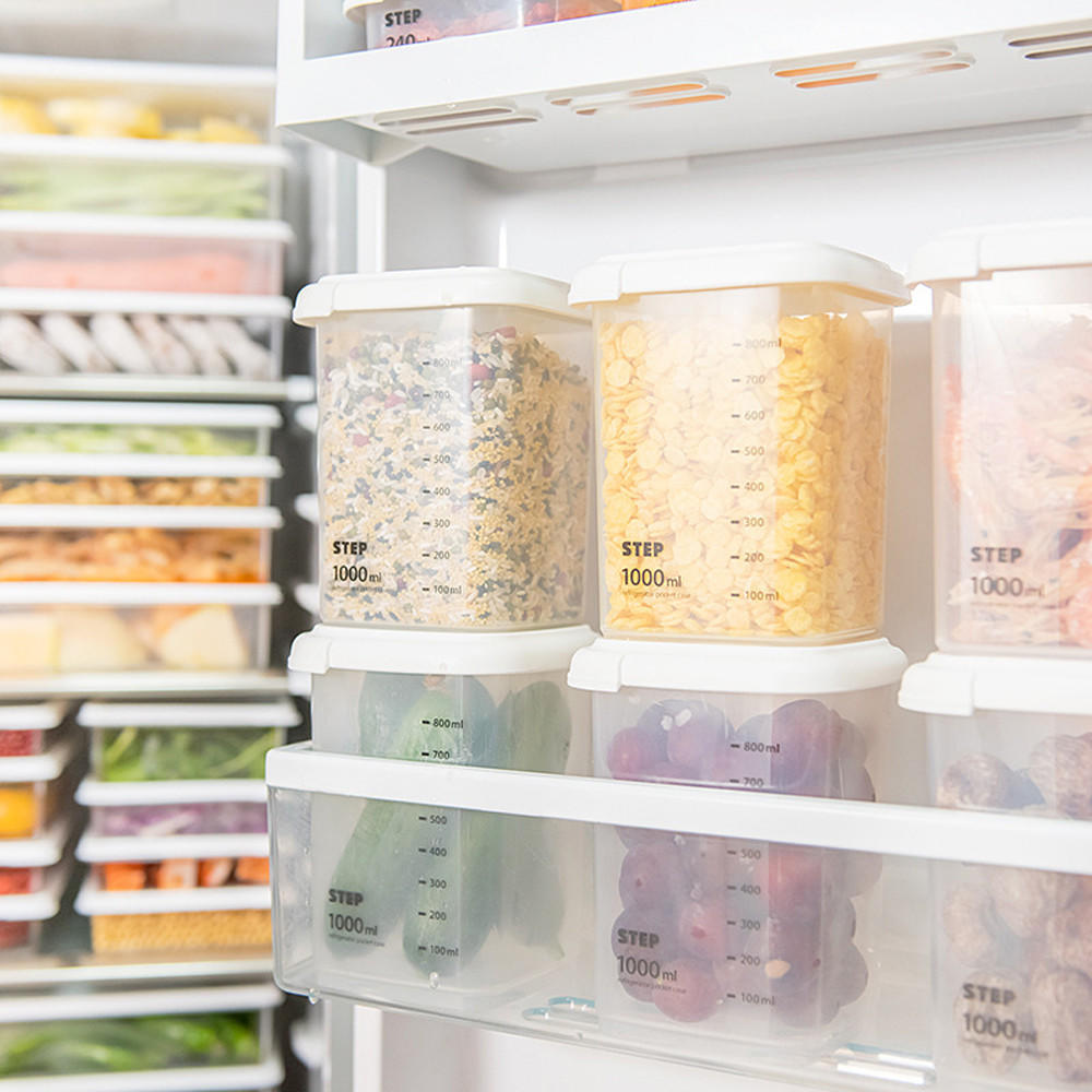 Buy Plastic Sealed Cans Kitchen Storage Box Transparent Food Canister ...