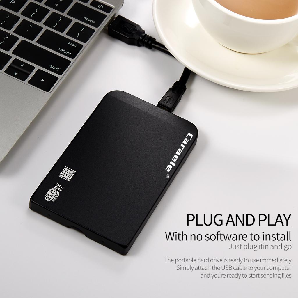 USB3.0 2.5" SATA External Hard Drive Mobile Disk HD Enclosure Black ...