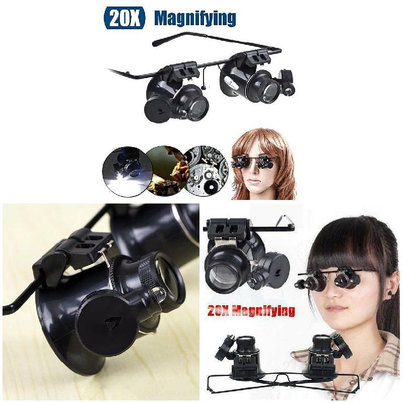Buy Repair Watch Microscope Tool Glasses Loupe Magnifier 20X Magnifying ...