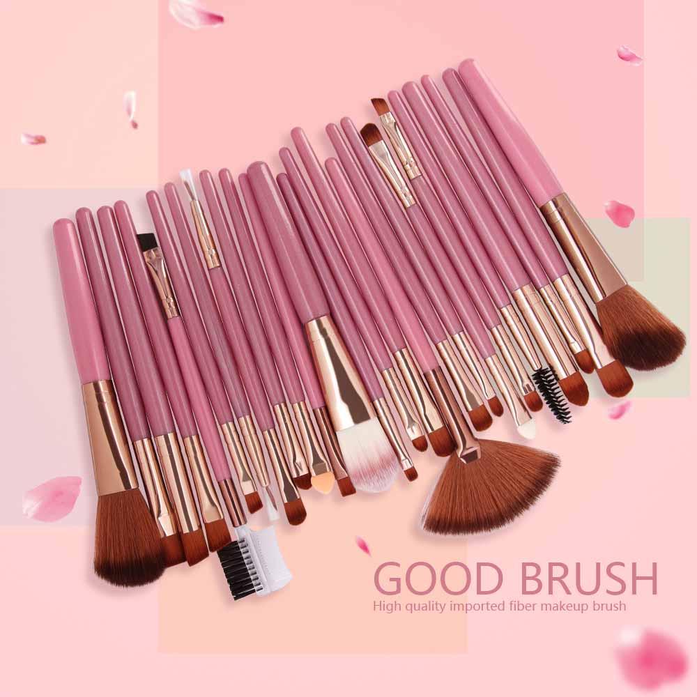 Buy 25pcs Cosmetic Makeup Brush Blusher Eye Shadow Brushes Set Kit at ...