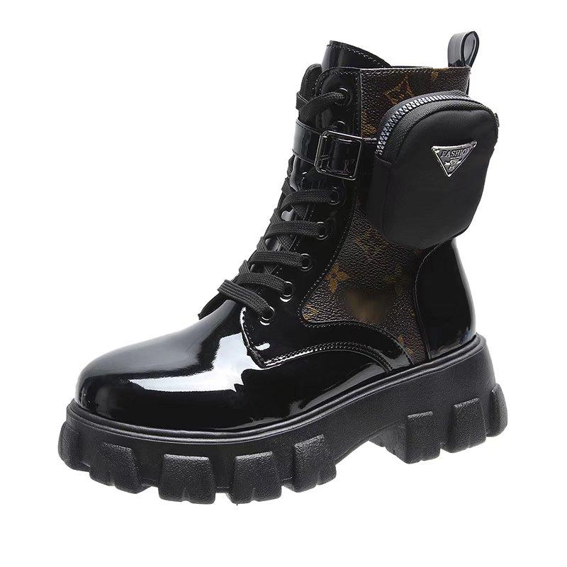 Buy Spring Platform Round Toe Short Lace-up Fashion Martin Boots at ...