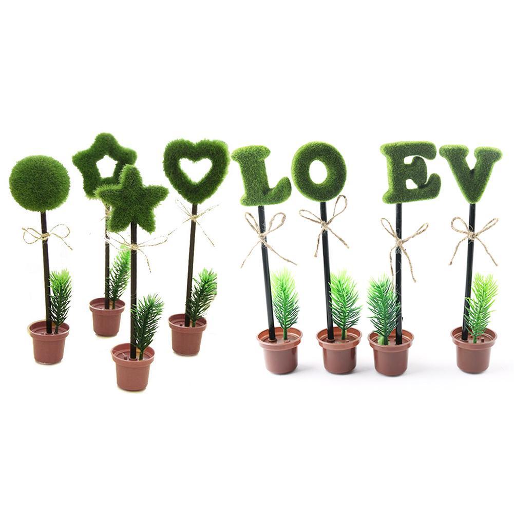 Buy Green Grass Flower Pot Writing Pen Ball-point Pen Cute School Gift ...