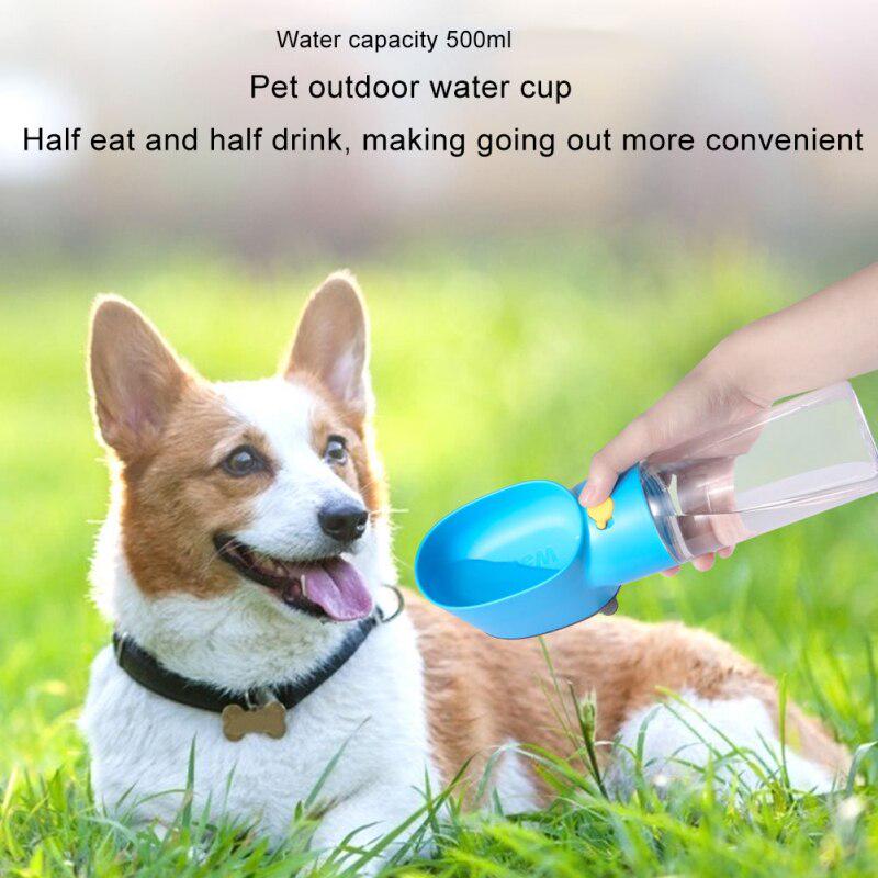 Portable Pet Bottle Feeders Dog Food Water Cup Dual Purpose Container ...