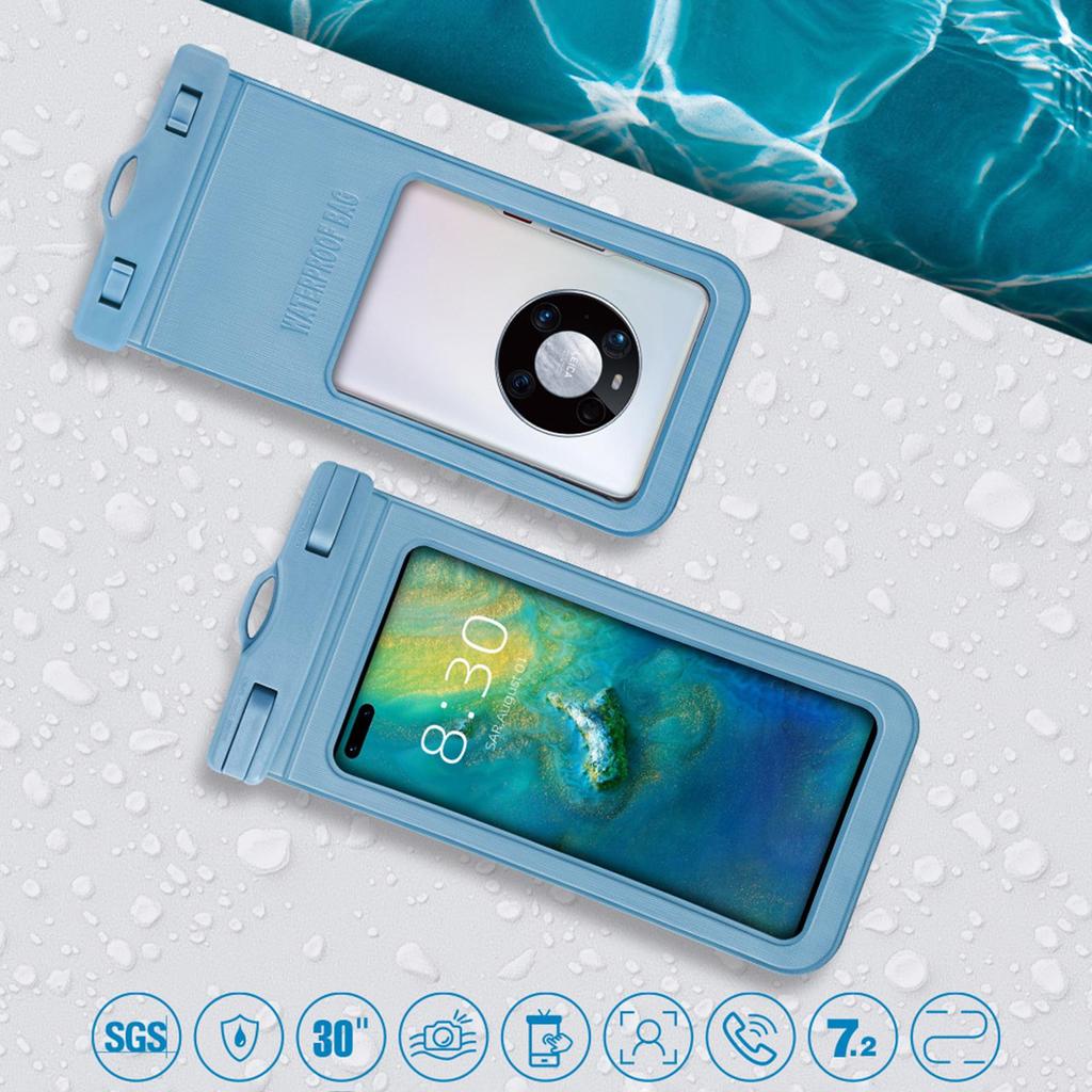 Buy Transparent Water Protective Pvc Phone Bag Snap Button Case at ...