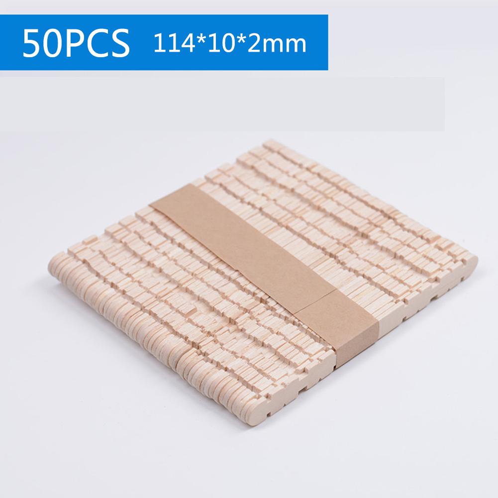 Buy 50Pcs Wooden Craft Popsicle Sticks Ice Cream Sticks Cake Tools DIY ...