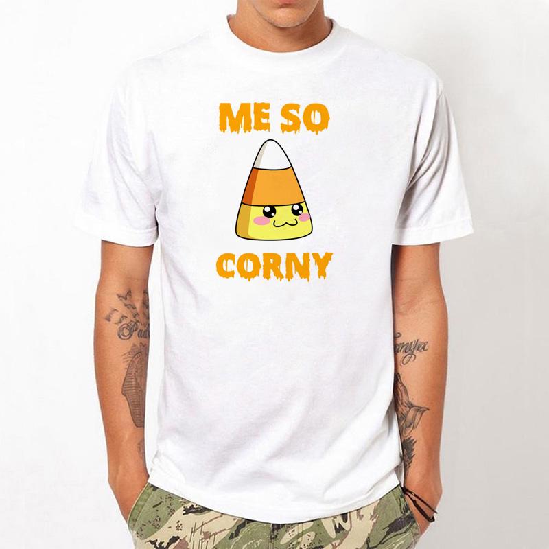 Buy Men White Top Me So Corny Funny Halloween Candy Corn Shirt and Mug ...