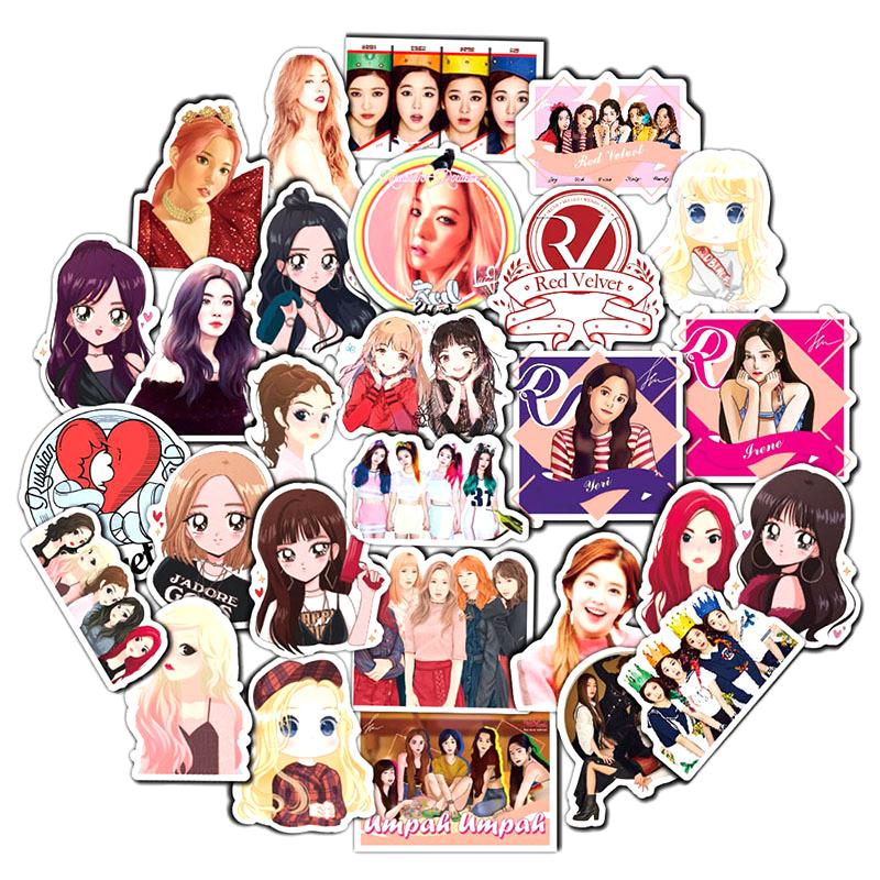 Buy 30/50Pcs Cute Red Velvet Korea Team Cartoon Stickers For ...