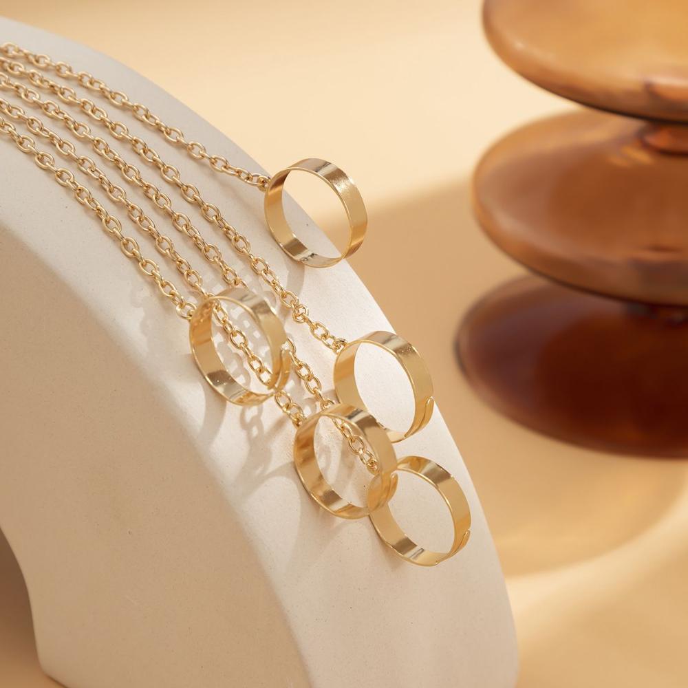 Multi Layer Connected Rings Bangles Korean Women Bangles Link Chain ...