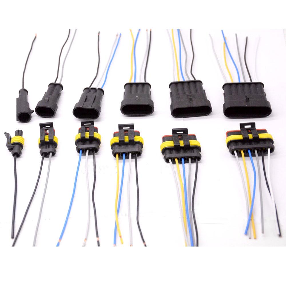 Buy 1 2 3 4 5 6 Way 1P 2P 3P 4P 5P Auto Connector Male & Female Waterproof Electrical Connector ...