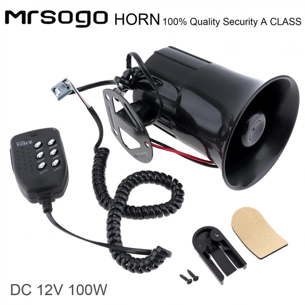 Buy 12V 100W 6 Sound Car Truck Speaker Loud Siren Horn 105-115db with ...