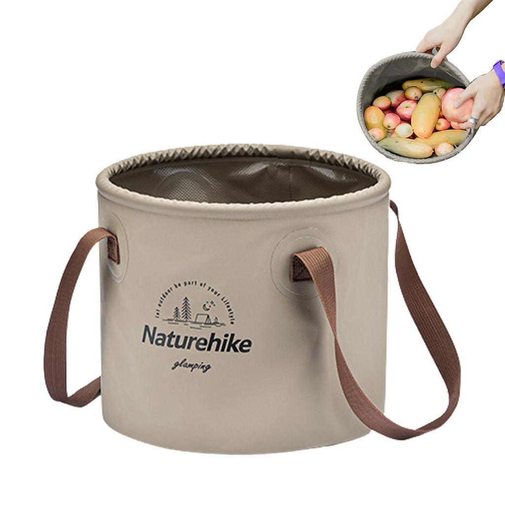 10L/20L Outdoor Folding Round Bucket PVC Mesh Cloth Camping Fishing ...
