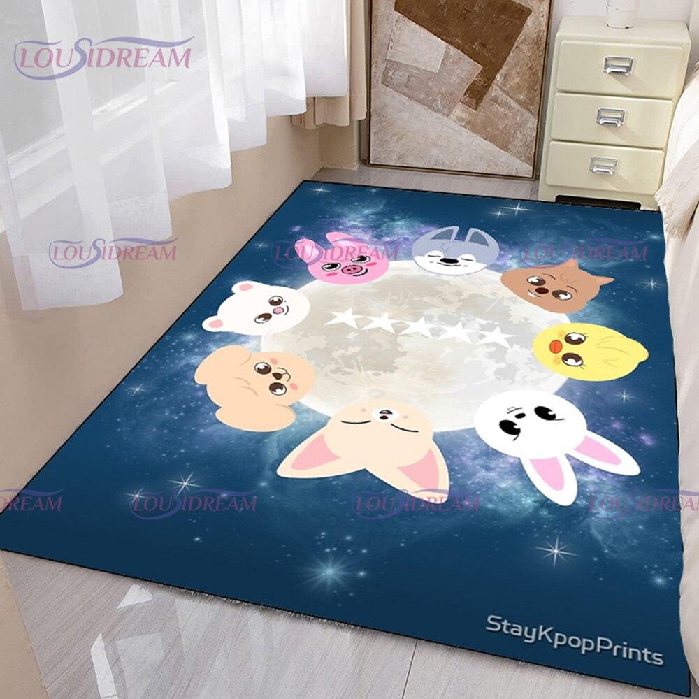 Buy Kpop Singer Stray Kids Carpets Cartoon Skzoo Carpet Floor Mat ...