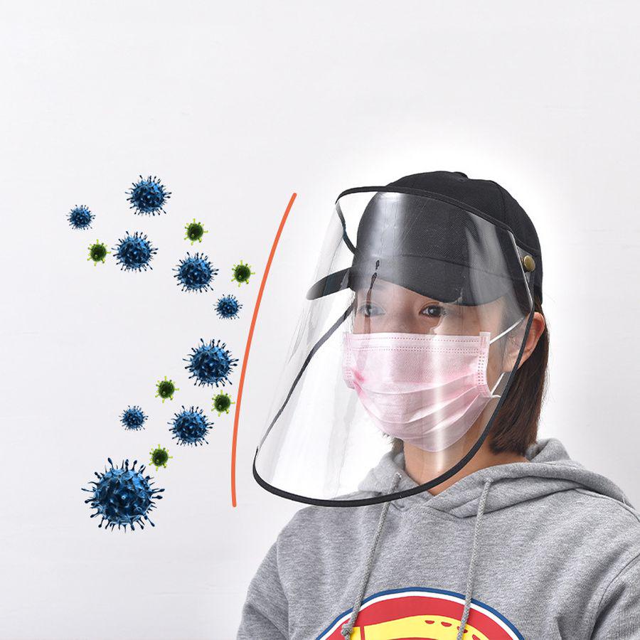 Buy Detachable Transparent Face Mask Baseball Cap Multi-function Men ...