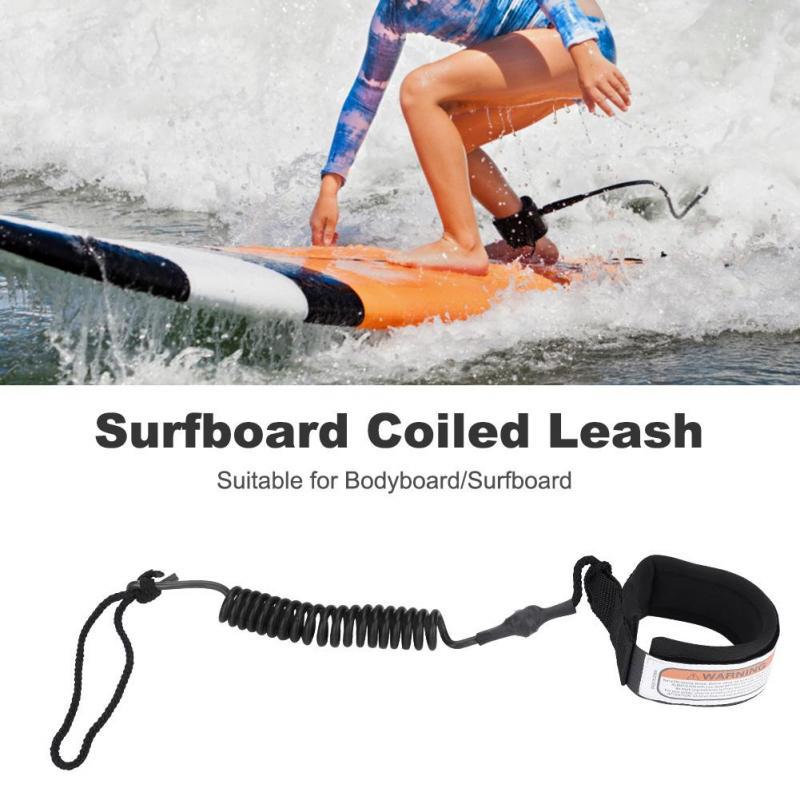 Stand Up Paddle Board 5mm Coiled Spring Leg Foot Rope Surfing Leash for ...