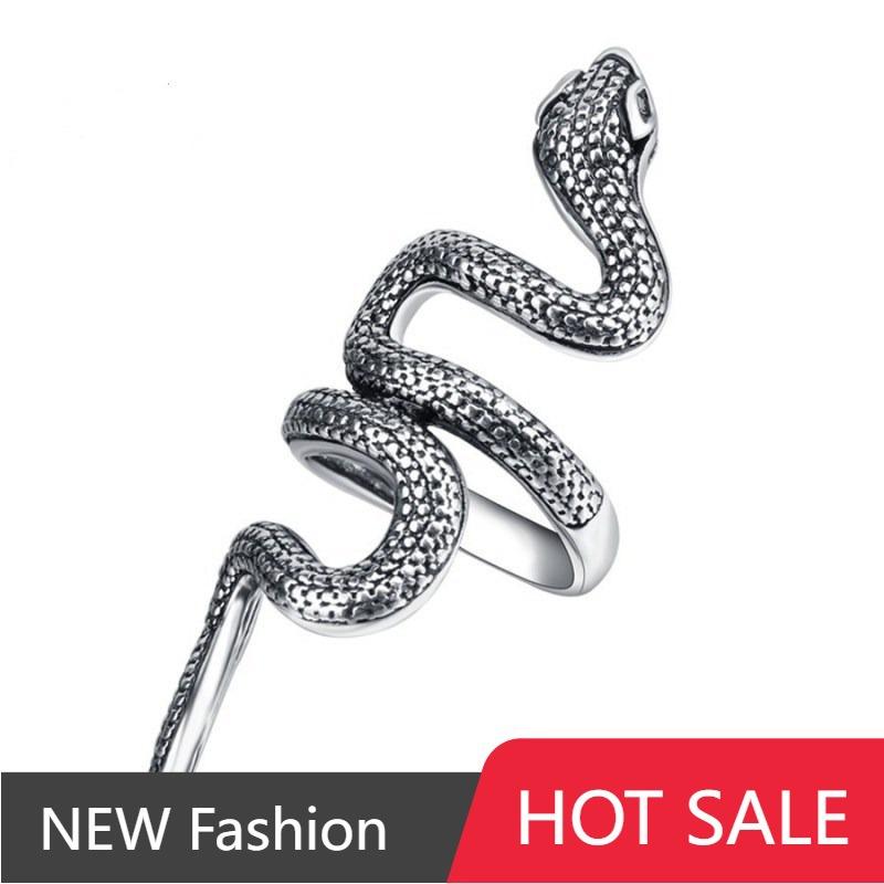 Buy Stereoscopic New Retro Punk Exaggerated Snake Ring Fashion ...