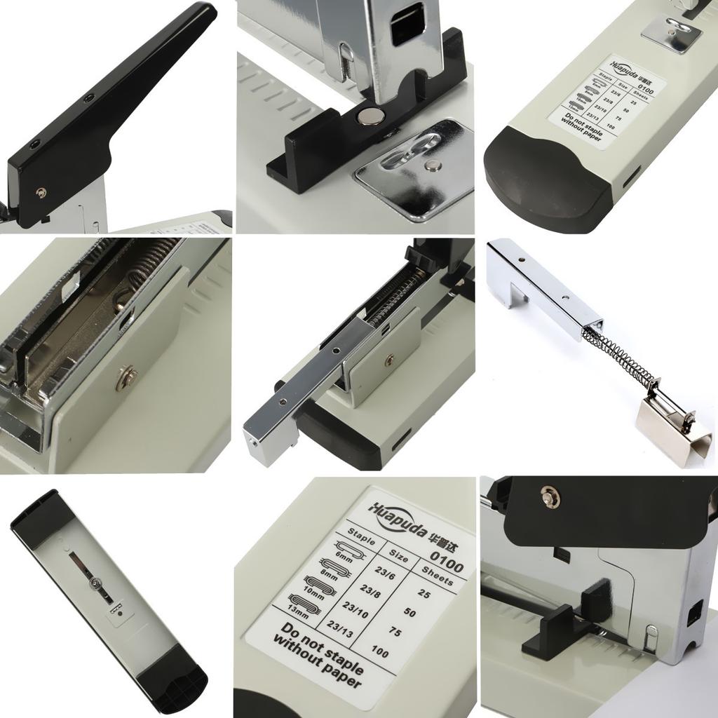 Agrafeuse métallique robuste Classeur Bookbinding Agrafage 120 feuilles ...