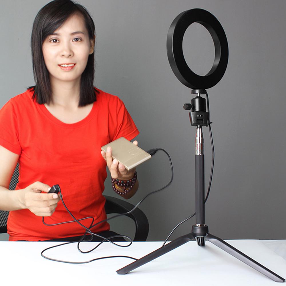 Buy 5500K Dimmable Diva LED SMD Ring Light Diffuser Mirror Stand Make ...