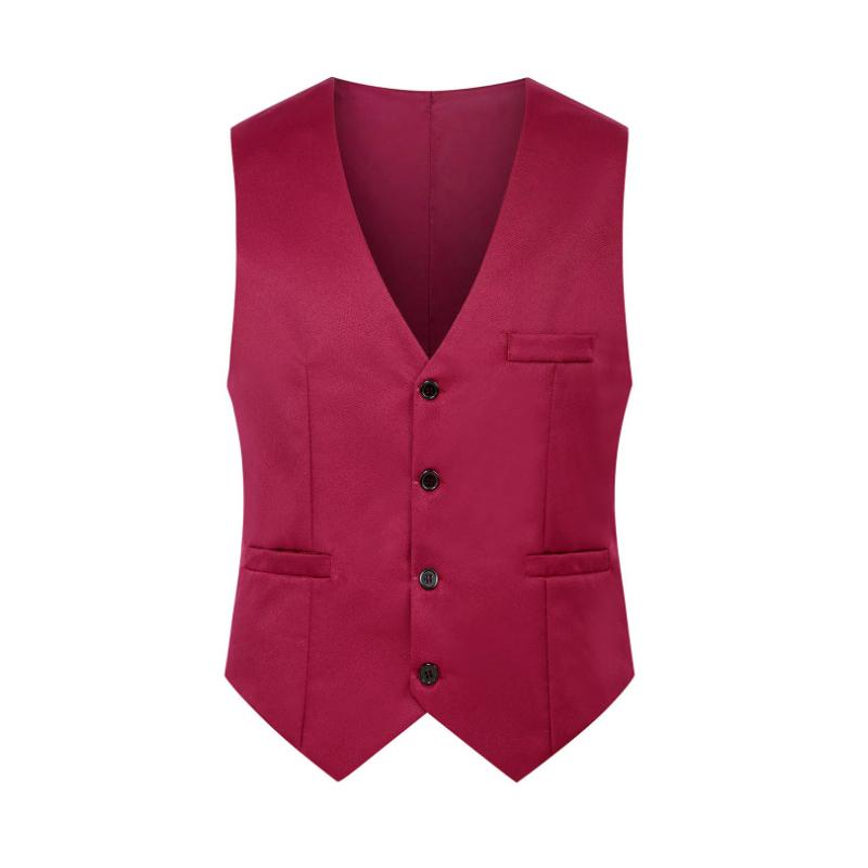 Buy 2022 New Men's Solid Color Suit Vest Casual Multicolor Vest ...