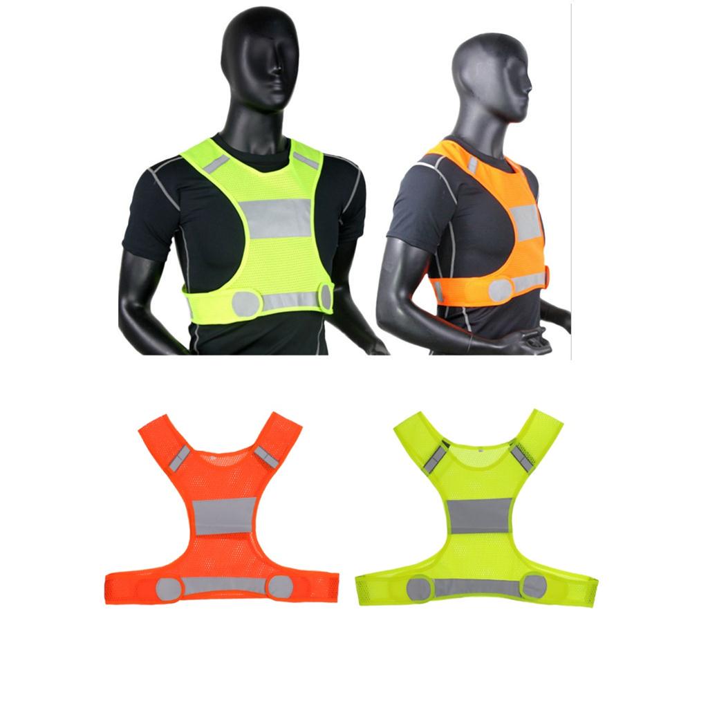 Running Jogging Cycling Safety High Visibility Reflective Vest Fluo ...