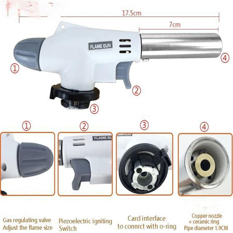Buy Portable Flame Gun Bbq Heating Ignition Butane Camping Welding Gas ...