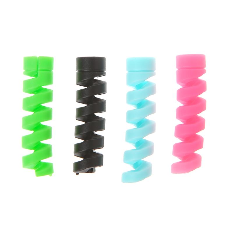Buy 4Pcs/Lot Cable Protector Flexible Silicone Cord Keeper Lightweight ...