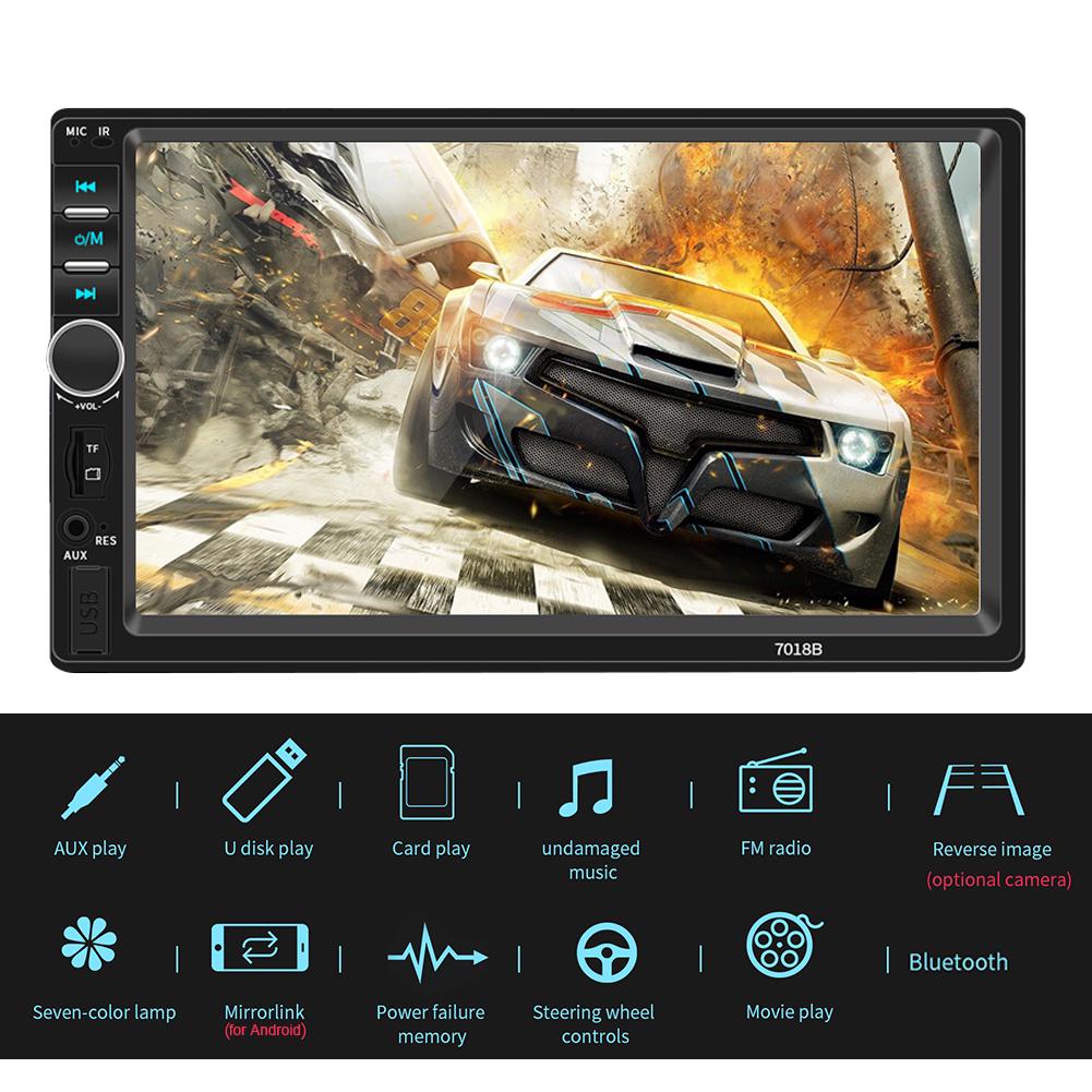 Buy 7018B 2DIN Car Radio Bluetooth Audio 7 Inch Reversing Camera USB ...