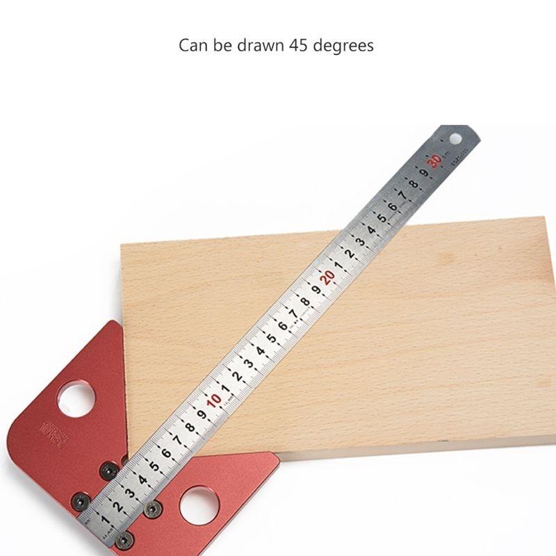 Woodworking Ruler Carpenter Round Heart Ruler 45 Degree Angle Layout ...