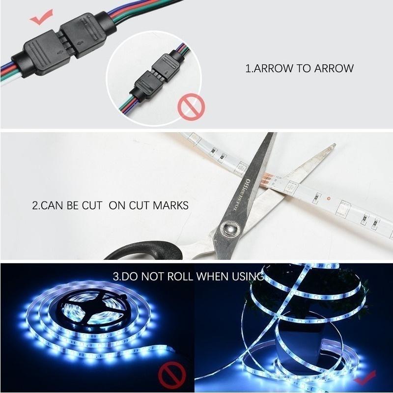 Buy RGB LED Strip Lights 300 LEDs 5 Meters LED Light Bar DC 5V TV ...