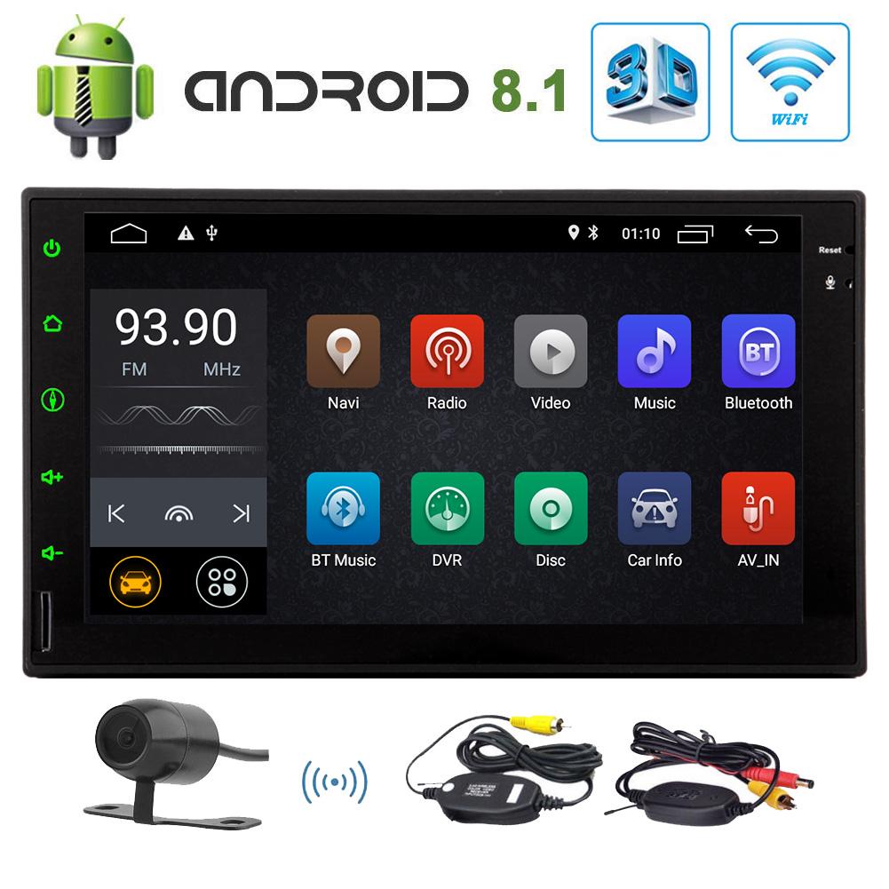 2 Din Car Stereo Android 8.1 Double Din Touch Screen 7 Inch Head Unit ...