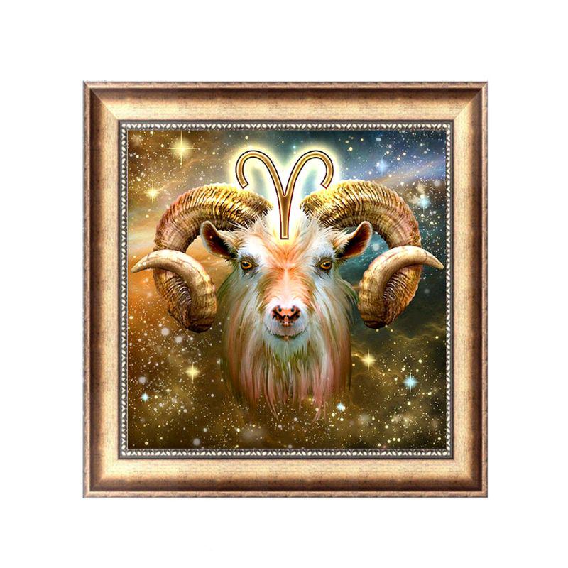Buy Aries Constellation DIY 5D Full Drill Diamond Painting Embroidery ...